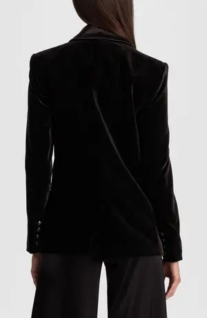 Alice + Olivia Slim-fit Velvet Blazer