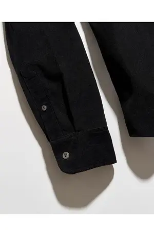 Billy Reid Cedar Corduroy Button-up Shirt - Black