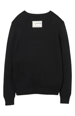 Marc Jacobs Jacquard Merino Wool Crewneck Sweater - Black