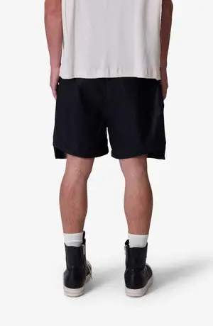 Mnml Faux Leather Pocket Geo Shorts
