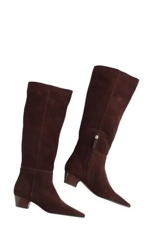 Madewell Lexie Knee High Boots - Coffee Bean