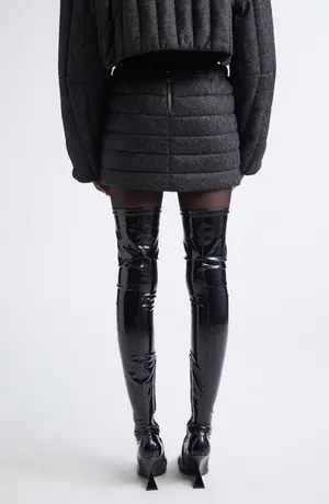 LAQUAN SMITH Low Rise Quilted Mini Skirt