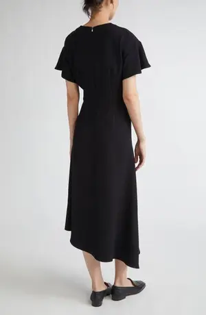 Herno Asymmetric Cady Dress - Nero