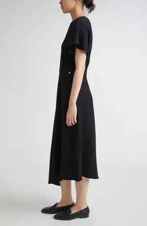 Herno Asymmetric Cady Dress - Nero