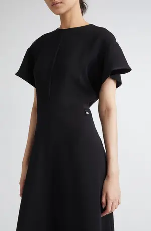 Herno Asymmetric Cady Dress - Nero