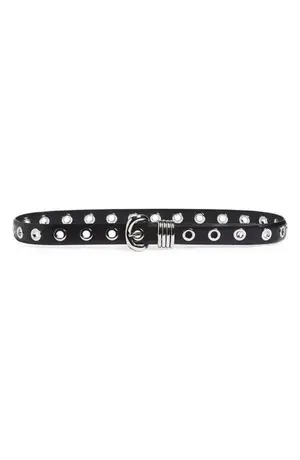 Madewell Metal Eyelet Leather Belt - True Black