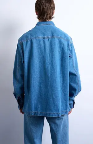 Topman Washed Denim Overshirt