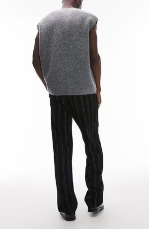 Topman Striped Cotton-blend Straight-leg Pants