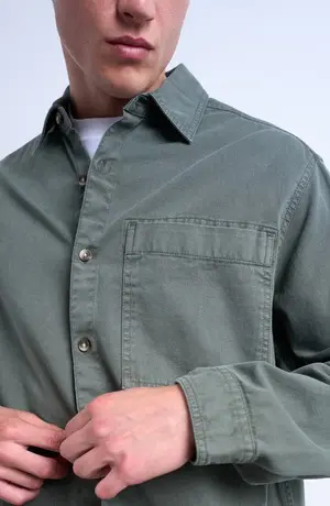 Topman Washed Twill Overshirt