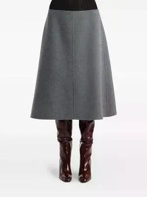 Khaite Wool A-line Skirt