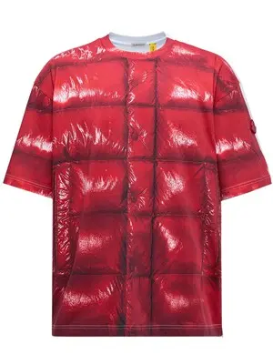 MONCLER X ASAP ROCKY Short Sleeve Front Paddet T-shirt - Red