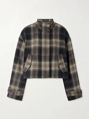 Veronica Beard Bateman Checked Wool-blend Jacket
