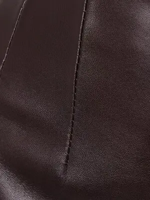 Khaite Loxley Leather Maxi Skirt - Brown