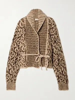 Dries Van Noten Jacquard-knit Wool-blend Cardigan