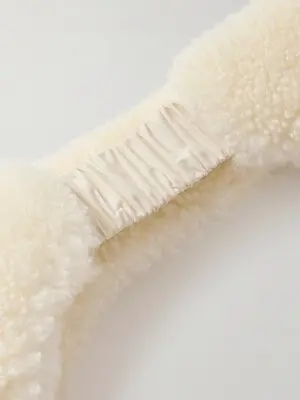 YVES SALOMON Shearling Earmuffs - White