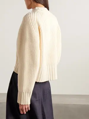 Co Ribbed Wool-blend Pullover Sweater