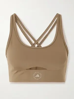 Adidas By Stella McCartney Truestrength Stretch Recycled-jersey Sports Bra - Brown