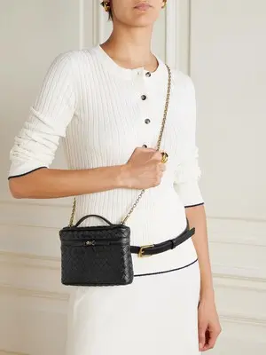Bottega Veneta Small Intrecciato Leather Tote - Black