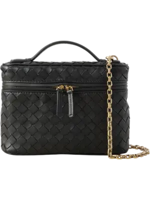 Bottega Veneta Small Intrecciato Leather Tote - Black