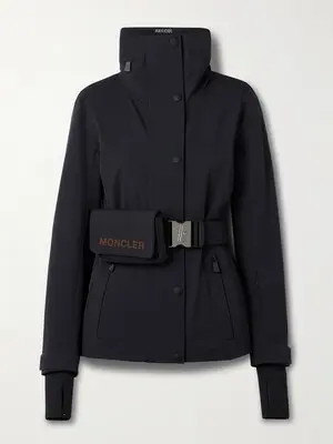 Moncler Hainets Belted Stretch-twill Ski Jacket - Blue