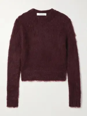 Max Mara Cropped Mohair-blend Sweater
