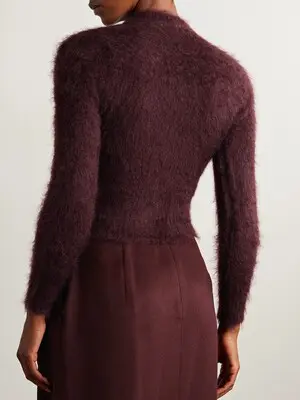 Max Mara Cropped Mohair-blend Sweater