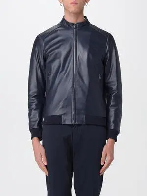 XC Leather Jacket - Navy