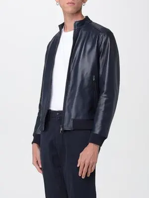 XC Leather Jacket - Navy