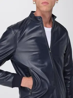 XC Leather Jacket - Navy