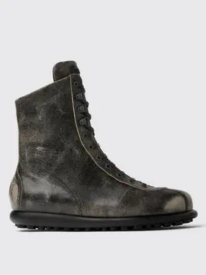 Camper Lace-up Distressed Leather Boots - Multicolor
