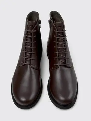 Camper Lace Up Ankle Boots - Brown