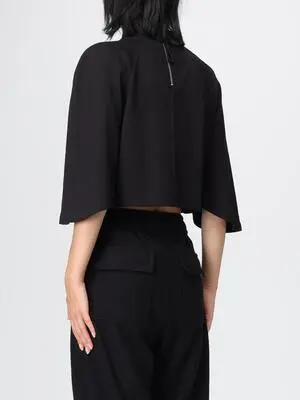 THOM KROM Cropped High Neck Top With Wide Sleeves
