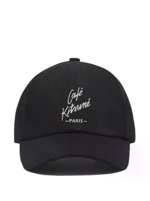 CAFÉ KITSUNÉ Logo-embroidered Baseball Cap - Black