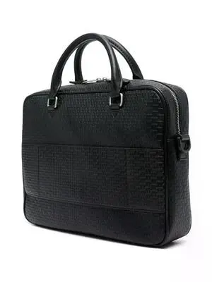 Armani Exchange Monogram-embossed Briefcase