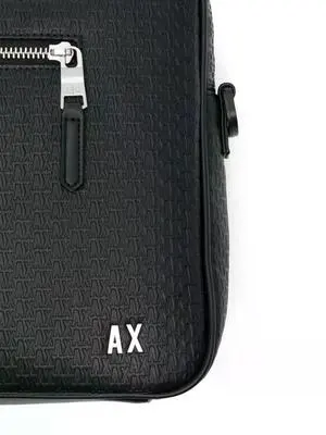 Armani Exchange Monogram-embossed Briefcase