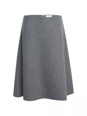Khaite Wool A-line Skirt - Grey