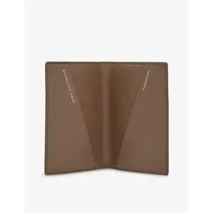 Smythson Grained Leather Passport Cover - Fawn