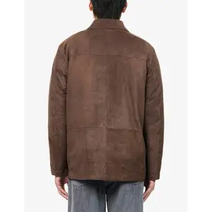 Corneliani Patch-pocket Long-sleeve Suede Jacket
