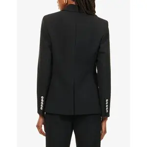 Veronica Beard Miller Dickey Double-breasted Woven Blazer