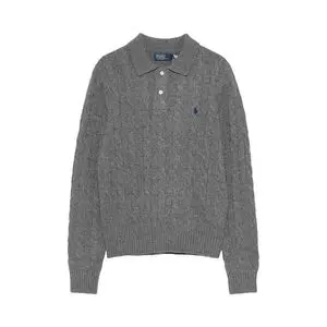 Polo Ralph Lauren Long Sleeve Collared Pullover Sweater - Grey
