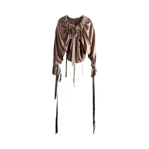 ANN DEMEULEMEESTER Stee Ruffled Drawstring Top