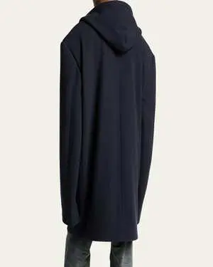 Balenciaga Wool Oversized Hooded Short Coat