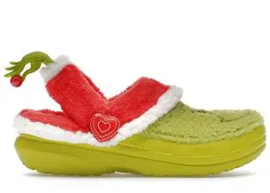 CROCS Classic Lined Clog The Grinch - Lime/red/white