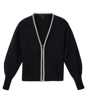 ALLSAINTS Odell Embellished Wool Cardigan - Black