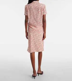 Prada Floral Silk-blend Shirt - Pink