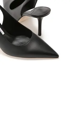 JIMMY CHOO Love Leather Slingback Pumps - Black