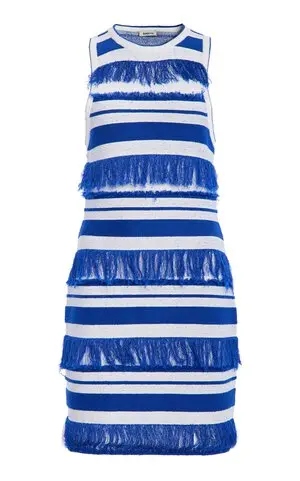 Simkhai Elly Textured Knit Mini Dress - Blue