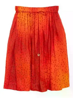 SAMUEL GUÌ YANG Graphic-print Skirt - Red