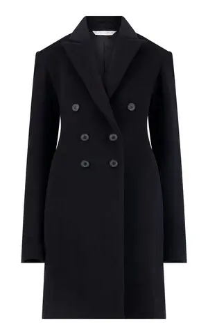 Marina Moscone Wool Basque Tailored Overcoat
