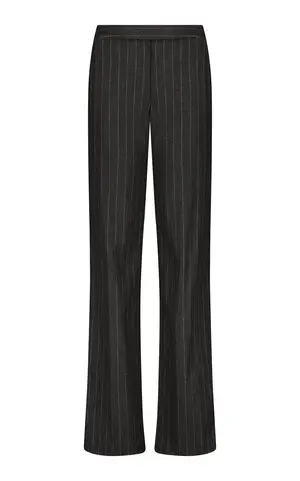 Marina Moscone Wool Pinstriped Trousers